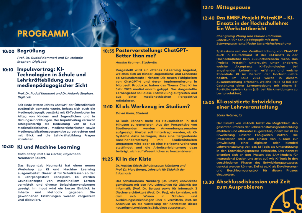 Einladung zum KI-Inspirationstag im DigiLLab „KI in Schule und ... Einladung zum KI-Inspirationstag im DigiLLab „KI in Schule und ...
